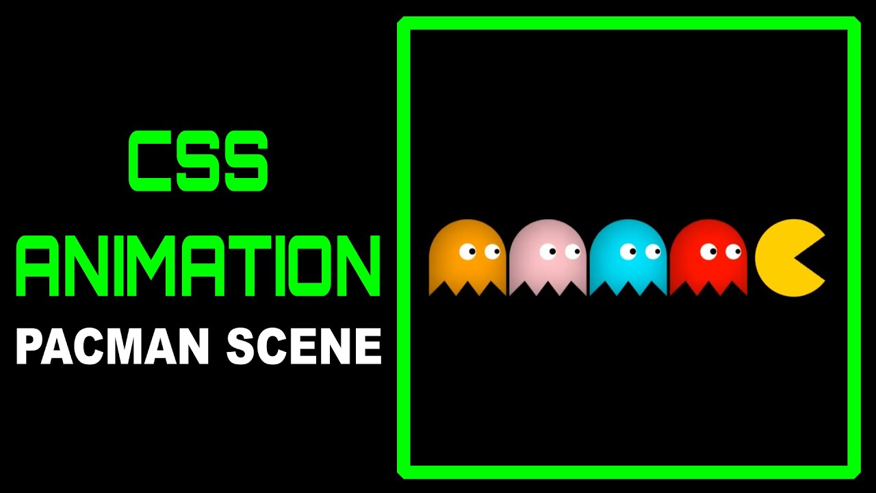 Pure CSS Pac-Man/ Text based Scene:CSS animation (CSS speed art)