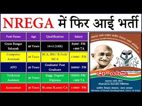 NREGA Recruitment 2022 for Gram Rozgar Sahayak, Computer Assistant, Accountant, TA & APO