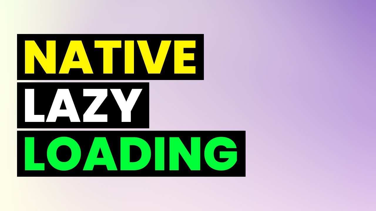 Lazy Loading without CSS and JavaScript | Website Speed Optimization