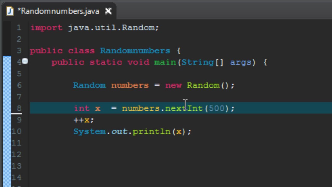 Beginner Java Tutorial - Random Number Generator - Part 1