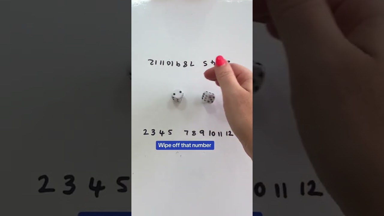 Maths Dice Game #mathsgames