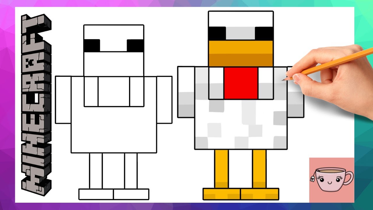 How To Draw Minecraft Chicken | Easy Drawing Tutorial
