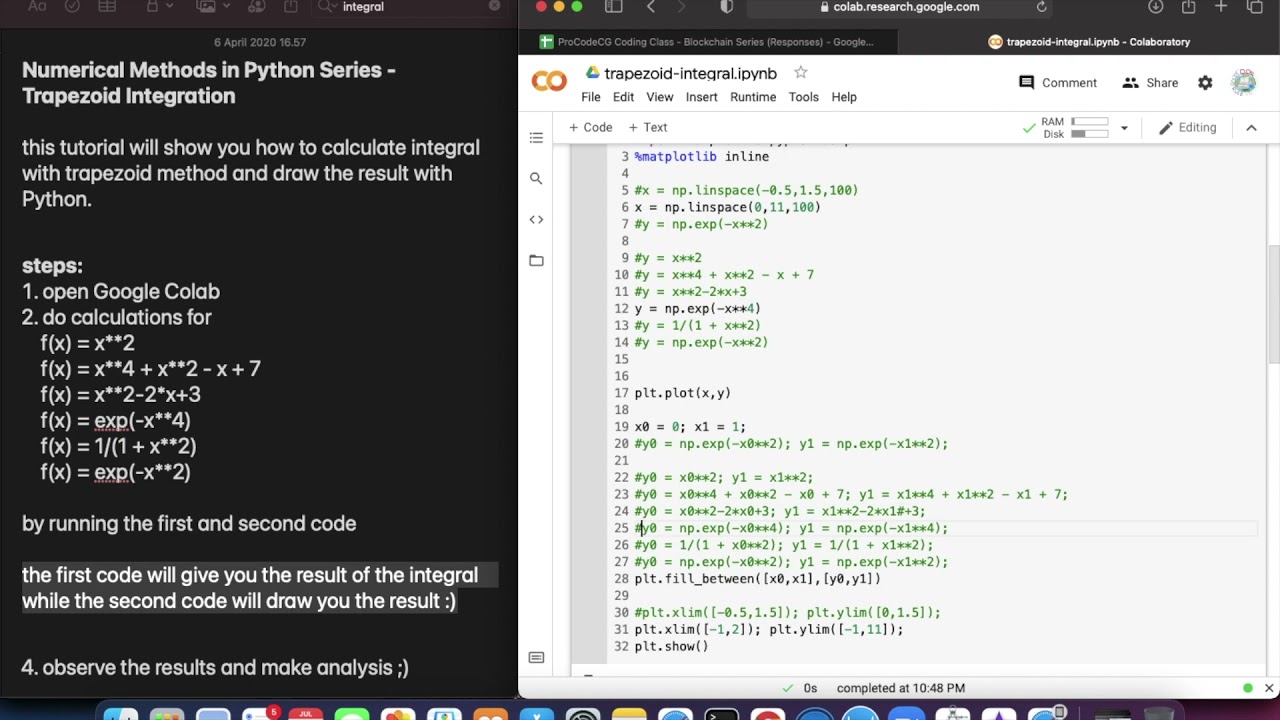 Numerical Methods in Python Series - Trapezoid Integration