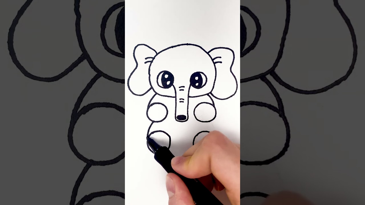 Learn to Draw an Elephant! 🎨 | Kids Drawing