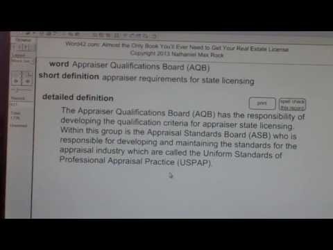 Appraiser Qualifications Board (AQB) Real Estate License Exam Study Guide AgentExamPass.com
