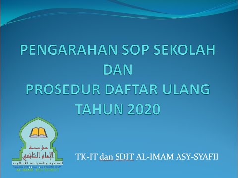 Sosialisasi SOP Sekolah dan Prosedur Daftar Ulang Sekolah