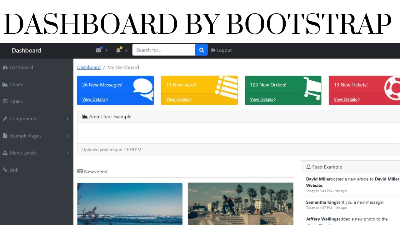 How to make a Bootstrap Dashboard  | Source code