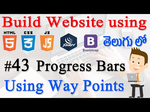 Learn 43 How to Build Website using Html CSS JS jQuery Bootstrap jQuery Animation with Waypoints ...