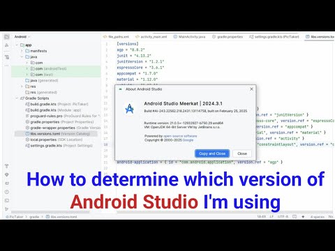 How to check android studio version in android studio