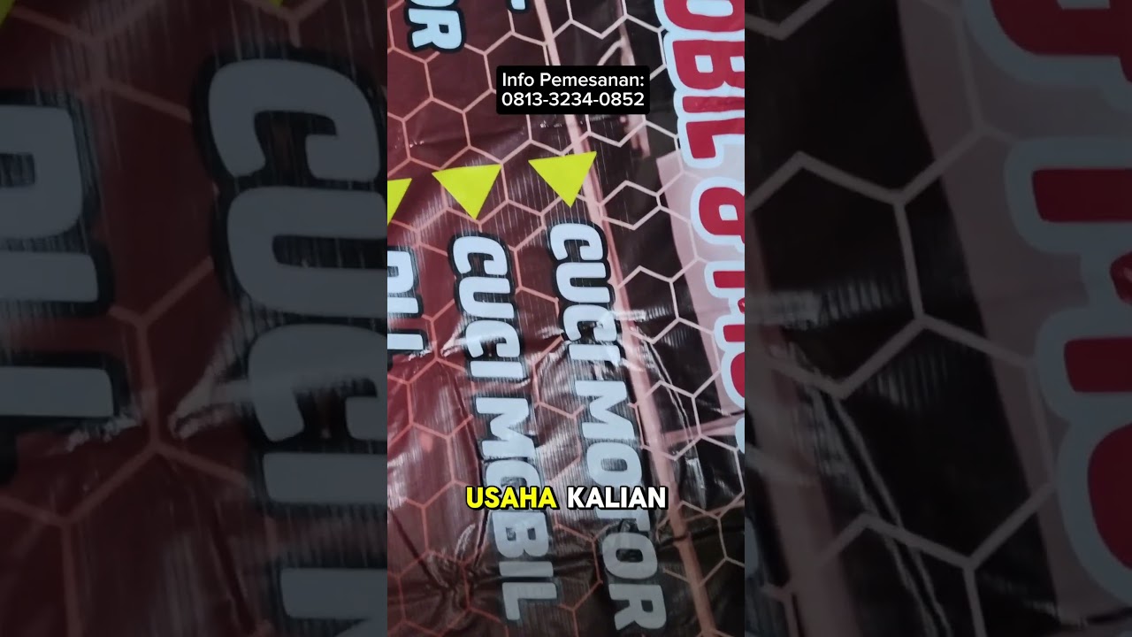 SPANDUK BANNER SALON CUCI MOBIL DESAIN CUSTOM #shorts