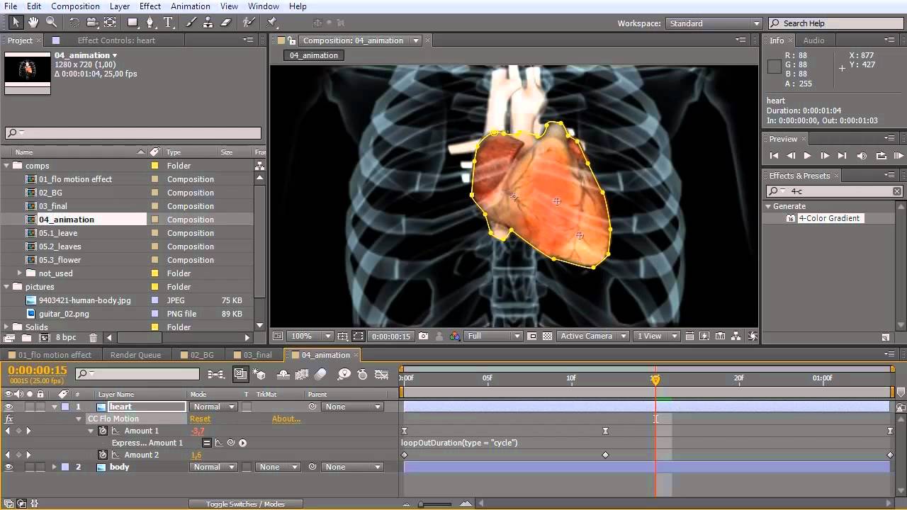 After Effects Tutorial: CC Flo Motion Effect in After Effects -- various techniques