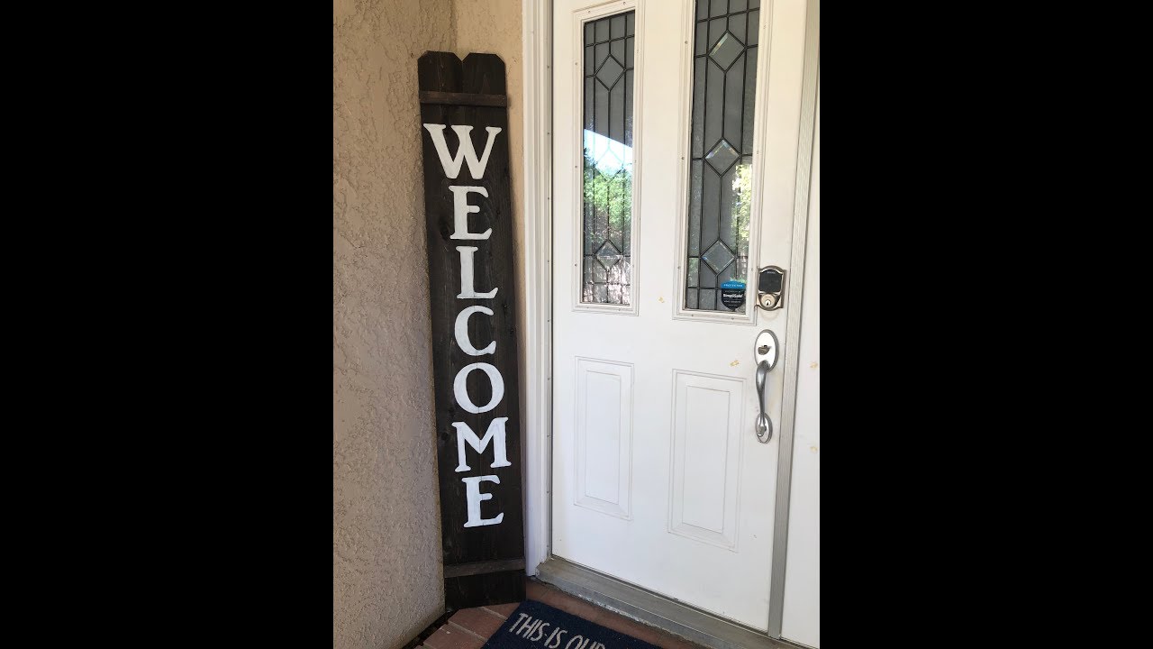 Diy letrero de bienvenida/ Welcome sign