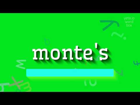 MONTE'S - HOW TO PRONOUNCE MONTE'S? #monte's