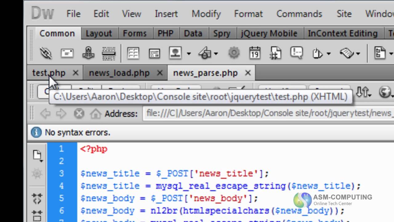 Create php jquery and ajax submit without refresh part 3