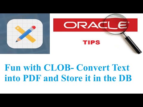 Oracle Apex- Working with CLOB data type|| Saving Text as PDF File into Database as CLOB