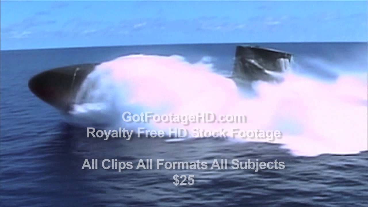 US Navy Nuclear Attack Submarine Performs Emergency Surface Breech by GotFootageHD.com