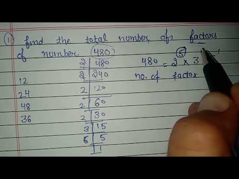 #40_MCQ_TOTAL NUMBER OF FACTORS 480 & TOTAL NUMBERS OF PRIME FACTORS