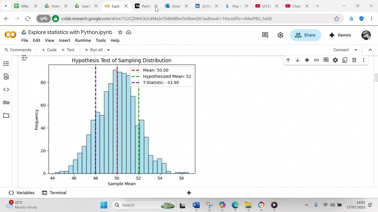 Use Python to hypothesis test a normal distribution