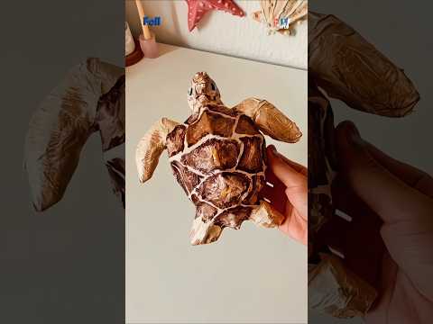 How to Make a Cardboard Sea Turtle (Easy and Fun Crafts!) #short #craftyideas #diy #cardboardcrafts