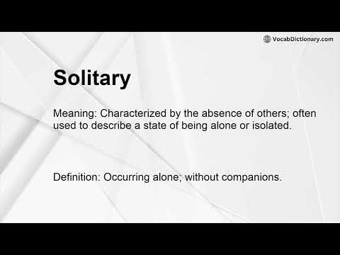 Solitary Meaning