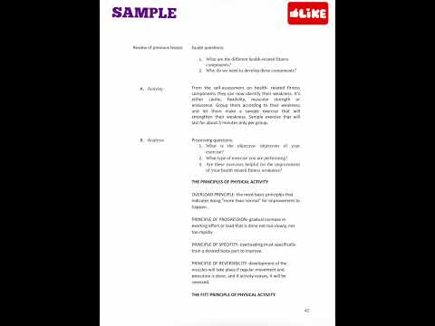 DLP-Health Optimizing Physical Education (HOPE), GRADE 11/12
