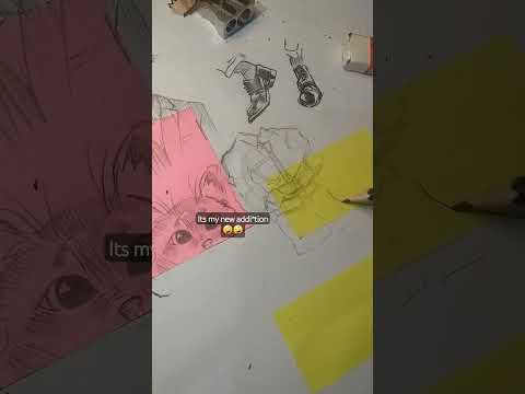 pt1 of drawing on sticky notes | drawing ideas @cOmiC_rah #art #shorts #creative #artideas