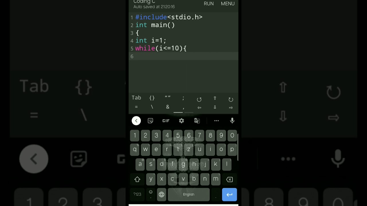 While loop in C program