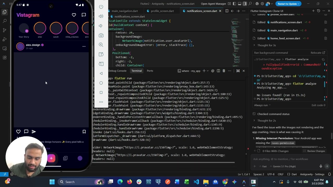 I Built an Instagram Clone App Using Flutter in 1 Hour 😱 | Full UI + Animations