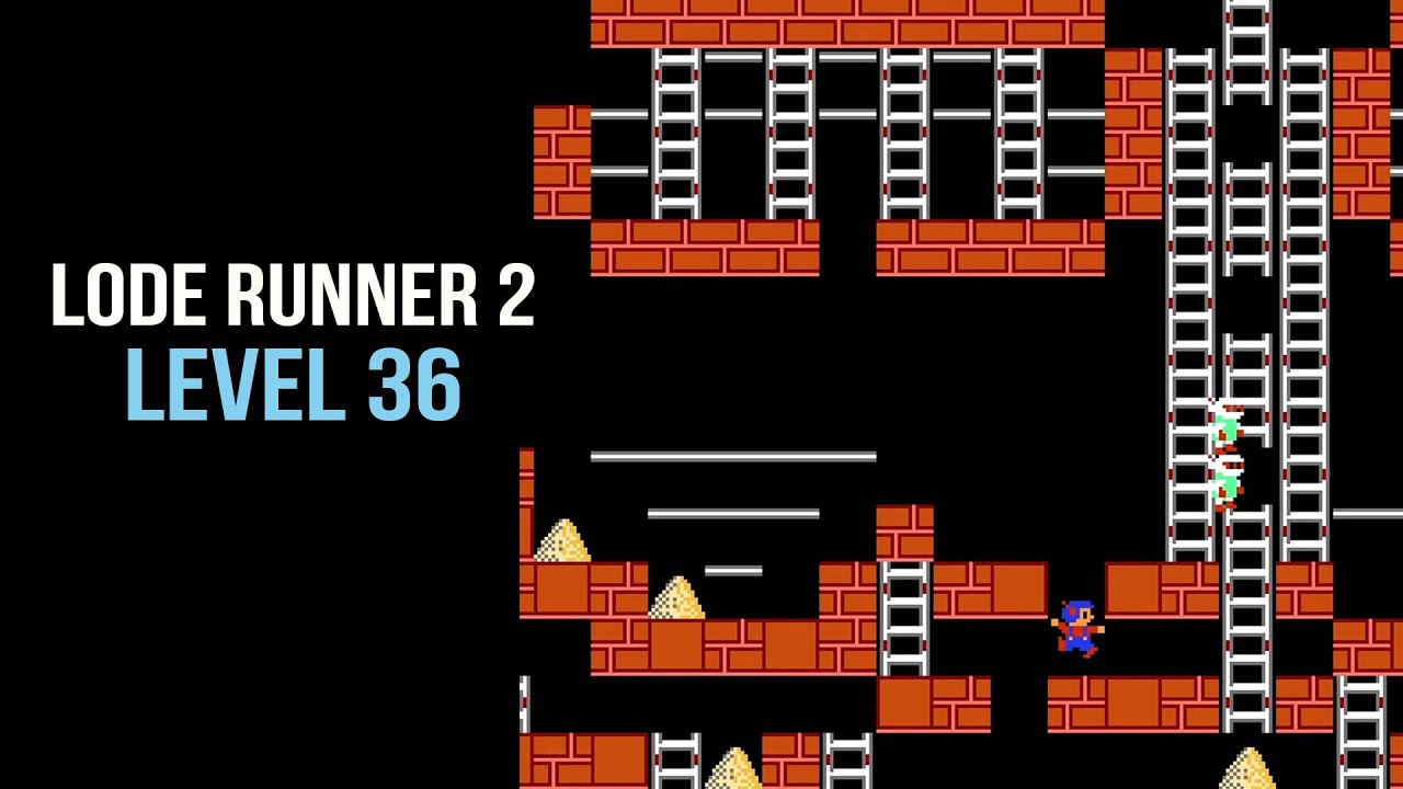 Lode Runner 2. Level 36. Nintendo (NES) Games