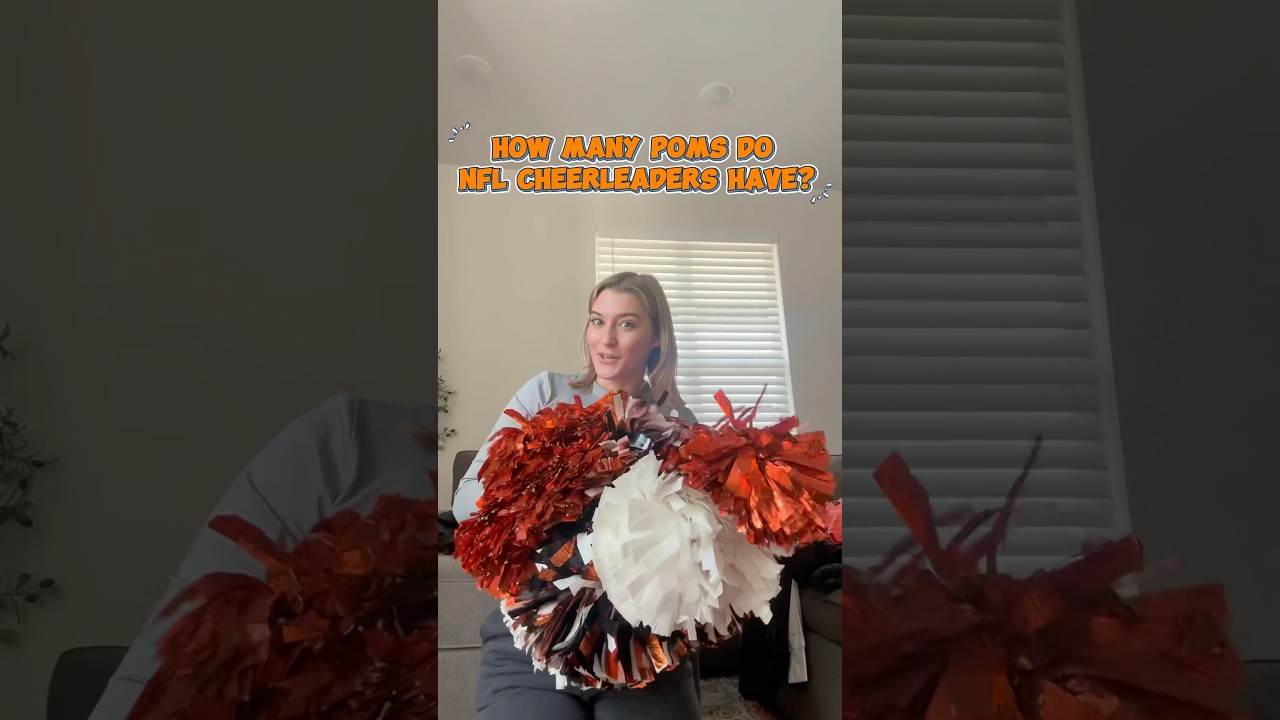all of our Pom Poms for a season or NFL Cheerleading #nflcheer #nflcheerleader #bengalscheer #bengal