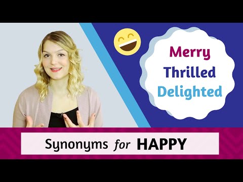 Synonyms for 'happy' - English with Izz