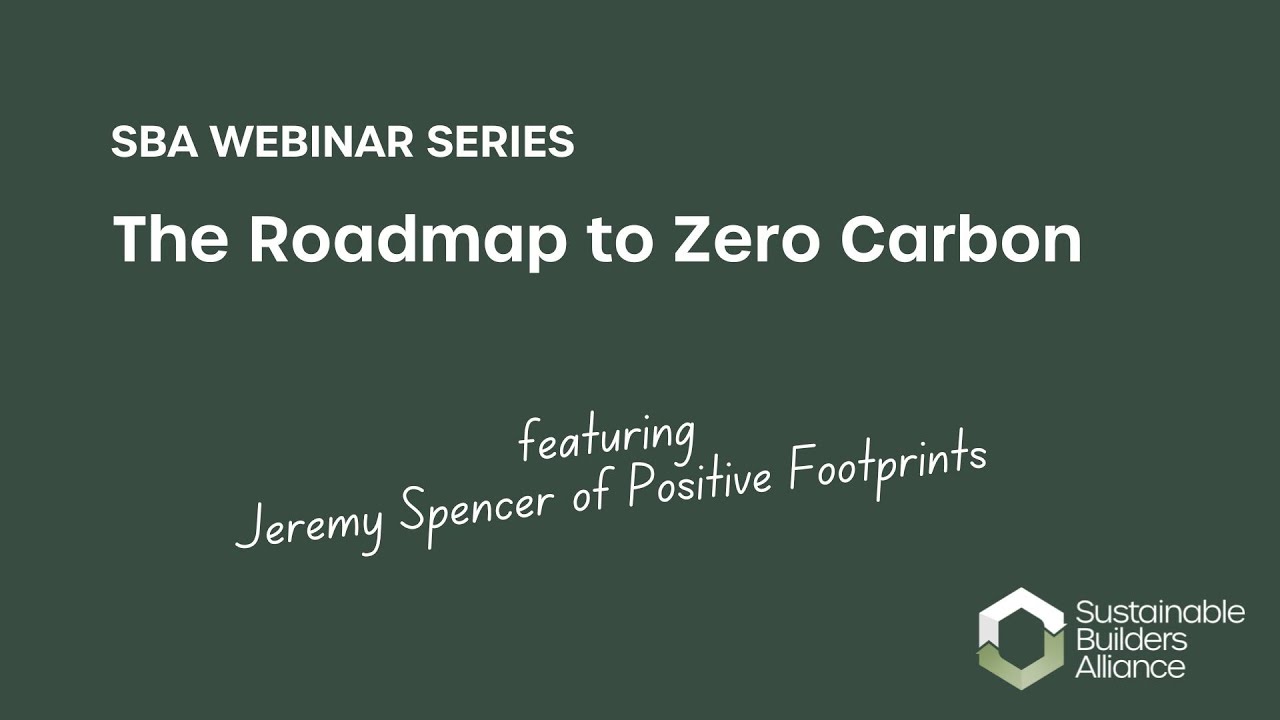 The Roadmap to Zero Carbon