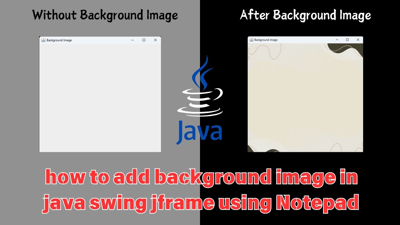 How to Add Background Image in Java Swing jframe | #java #javatutorials