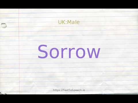 How to pronounce sorrow