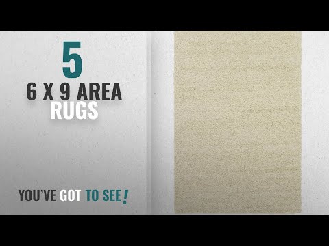 Top 10 6 X 9 Area Rugs [2018 ]: Unique Loom Solid Shag Collection Pure Ivory 6 x 9 Area Rug (6' x