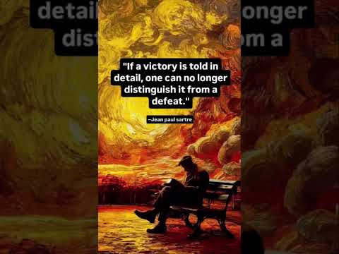 Jean-Paul Sartre Existential Quote – Victory vs Defeat (Animated Van Gogh Style)