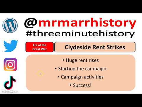 Three Minute History – The Clydeside Rent Strikes | Mr Marr History