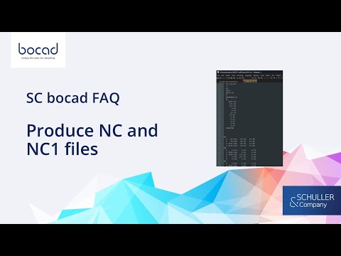 FAQ 116 - SC bocad - Produce NC and NC1 files