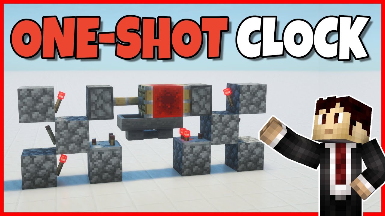 Minecraft One-Shot Redstone Timer Tutorial (X Clock Design) | Java and Bedrock 1.21 Tutorial