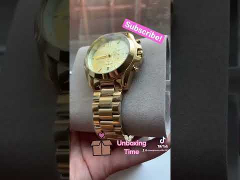 Michael Kors Gold Bradshaw Watch #unboxing • Mompreneur Life ❤️ Vlog YouTube #Shorts