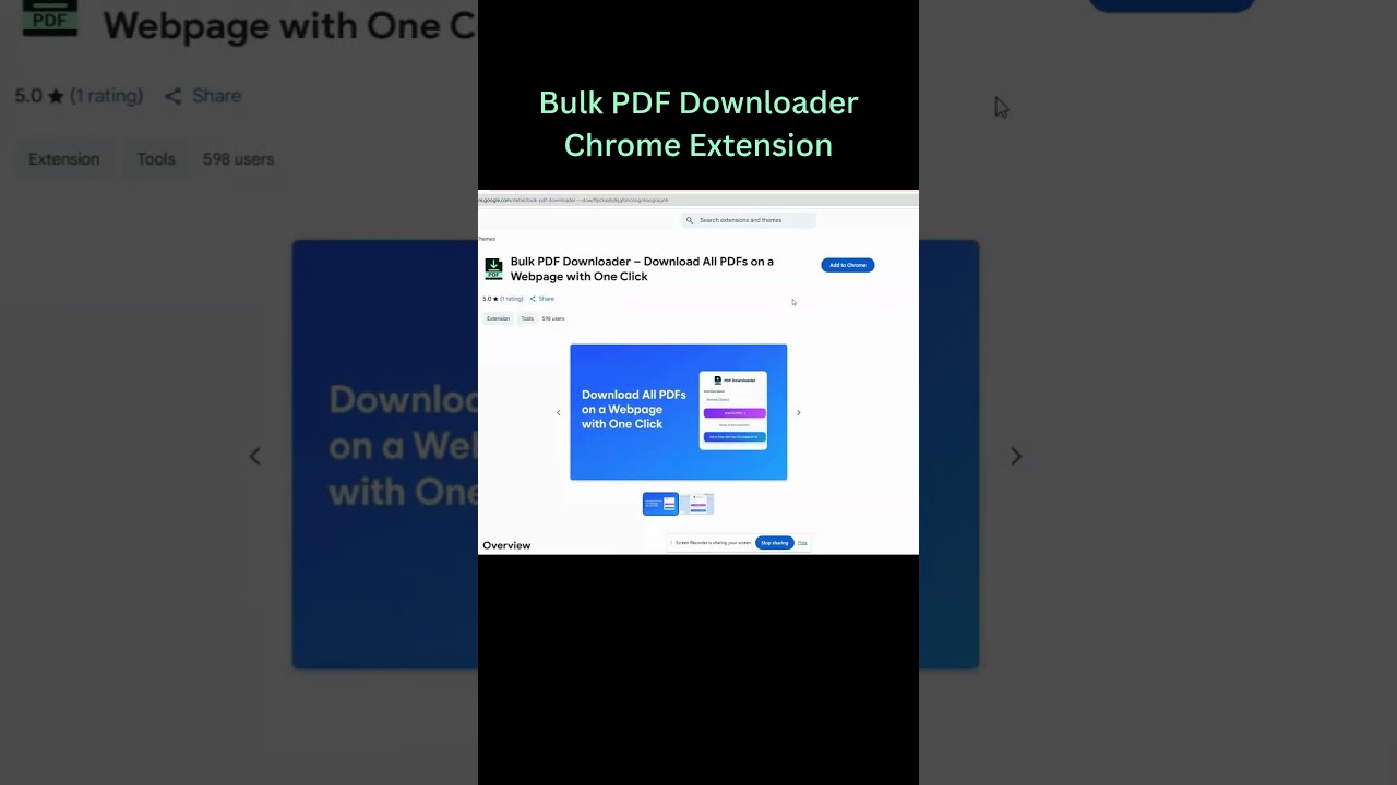 Bulk Download All PDFs from a Website - One Click Batch PDF Downloader Chrome Extension