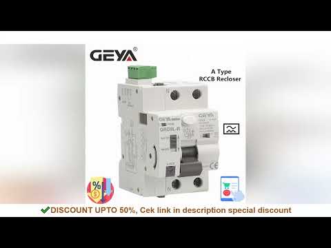 HOT GEYA Type A RCD Auto Recloser Modular Circuit Breaker 40A 63A 30mA 100mA 300mA Safety Switch 220