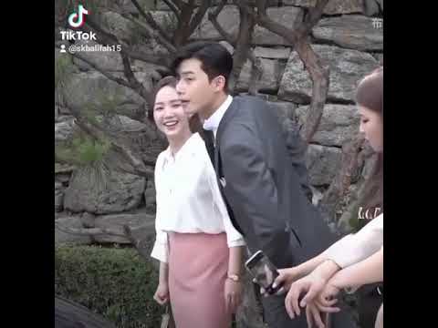 Park Seo-joon and Park Min-young are so cute & naughty at BTS😂😍 #parkseojoon #parkminyoung #kdrama