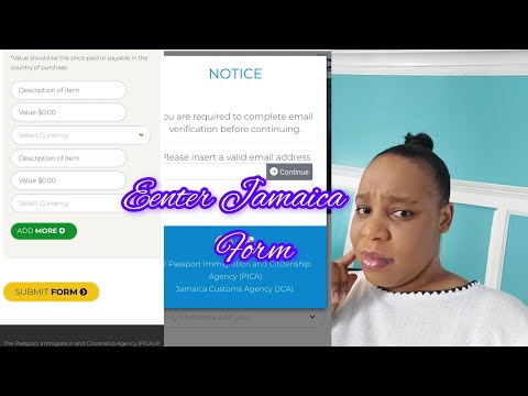 How to sign up the C5 form to enter Jamaica