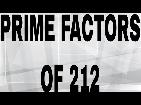 PRIME FACTORS OF 212