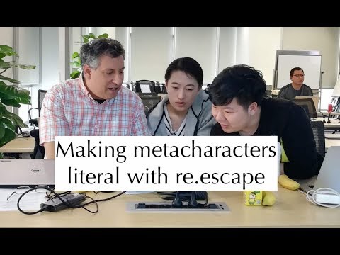 Python standard library: Escaping metacharacters with re.escape