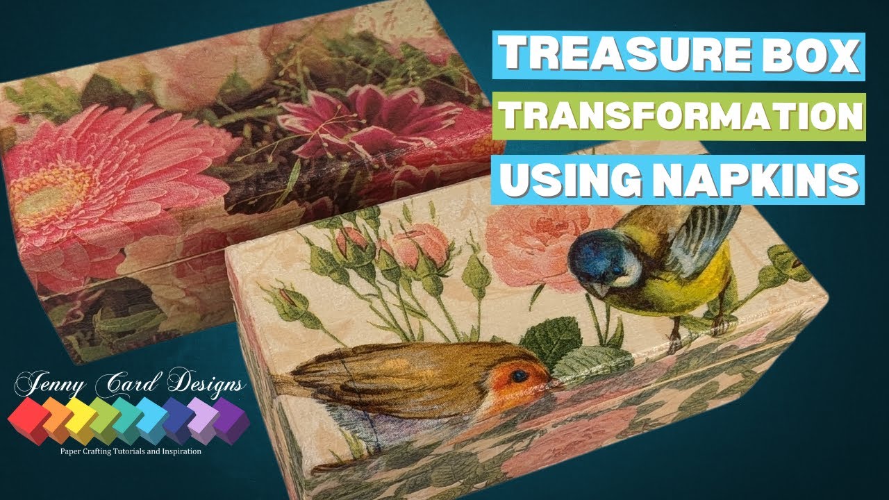 Easy Treasure Box DIY! Transform a Wooden Box with Napkins ✨🎨