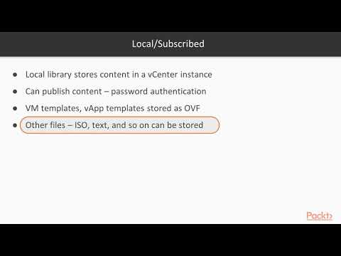 Learn vSphere 6 5 Data Center Essentials vSphere 6 5 Content Library Essentials|packtpub com ...