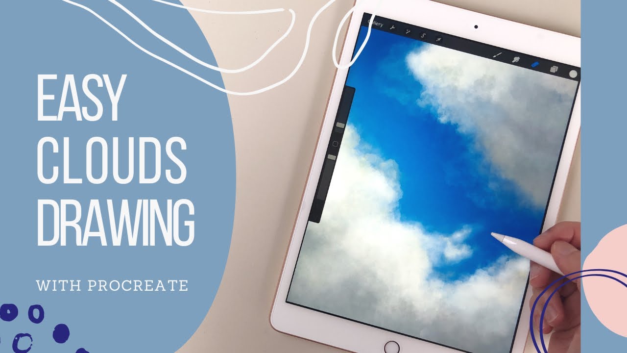 Easy procreate clouds drawing in minutes