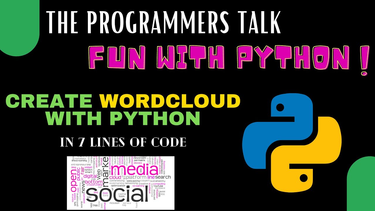Create Word-Cloud with Python | Fun with Python | The Programmers Talk